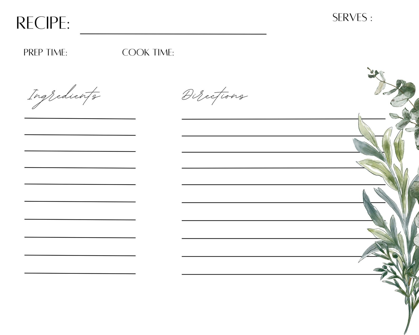 Printable Vintage Recipe Cards - Etsy