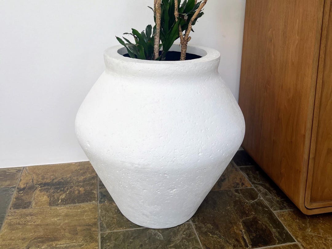 Handcrafted GFRC Planter Modern Concrete Pot With Unique Textured ...