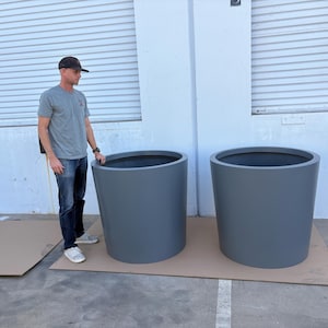 Extra Large Round Tree Planter - Indoor / Outdoor Fiberglass Planter ...