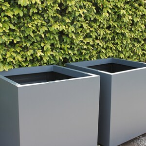 Large Square Fiberglass Planter Box: Custom Outdoor Commercial Pots - Etsy