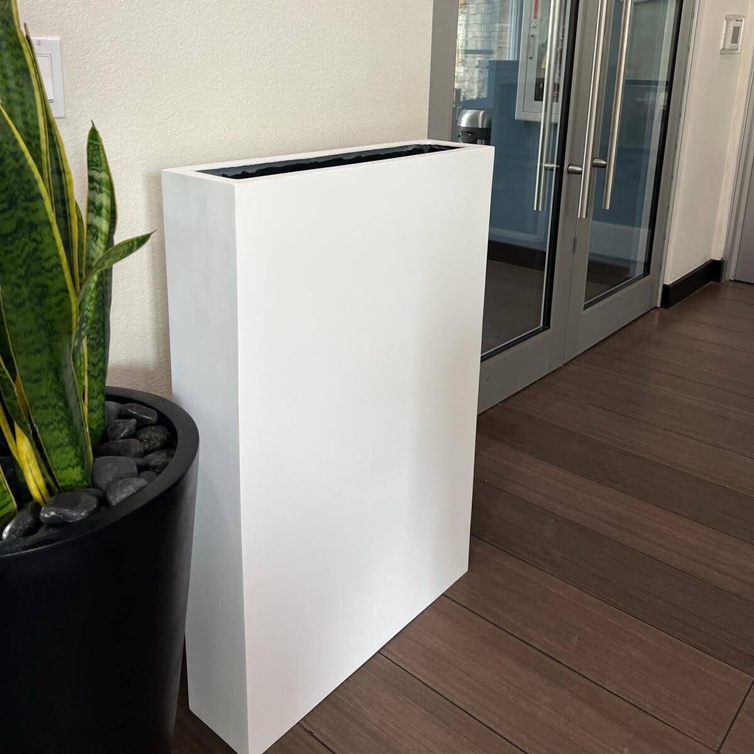 Fiberglass Screening Planter: Tall Narrow Indoor/outdoor Pot - Etsy