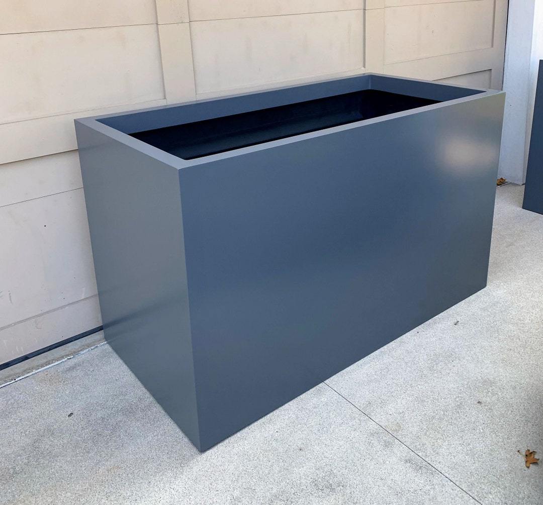 Rectangular Fiberglass Planter: Custom Indoor Outdoor Troughs - Etsy