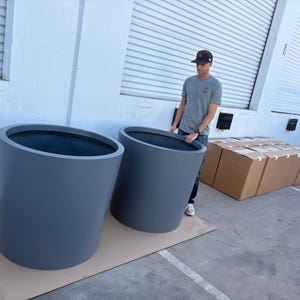 Extra Large Round Tree Planter - Indoor / Outdoor Fiberglass Planter ...