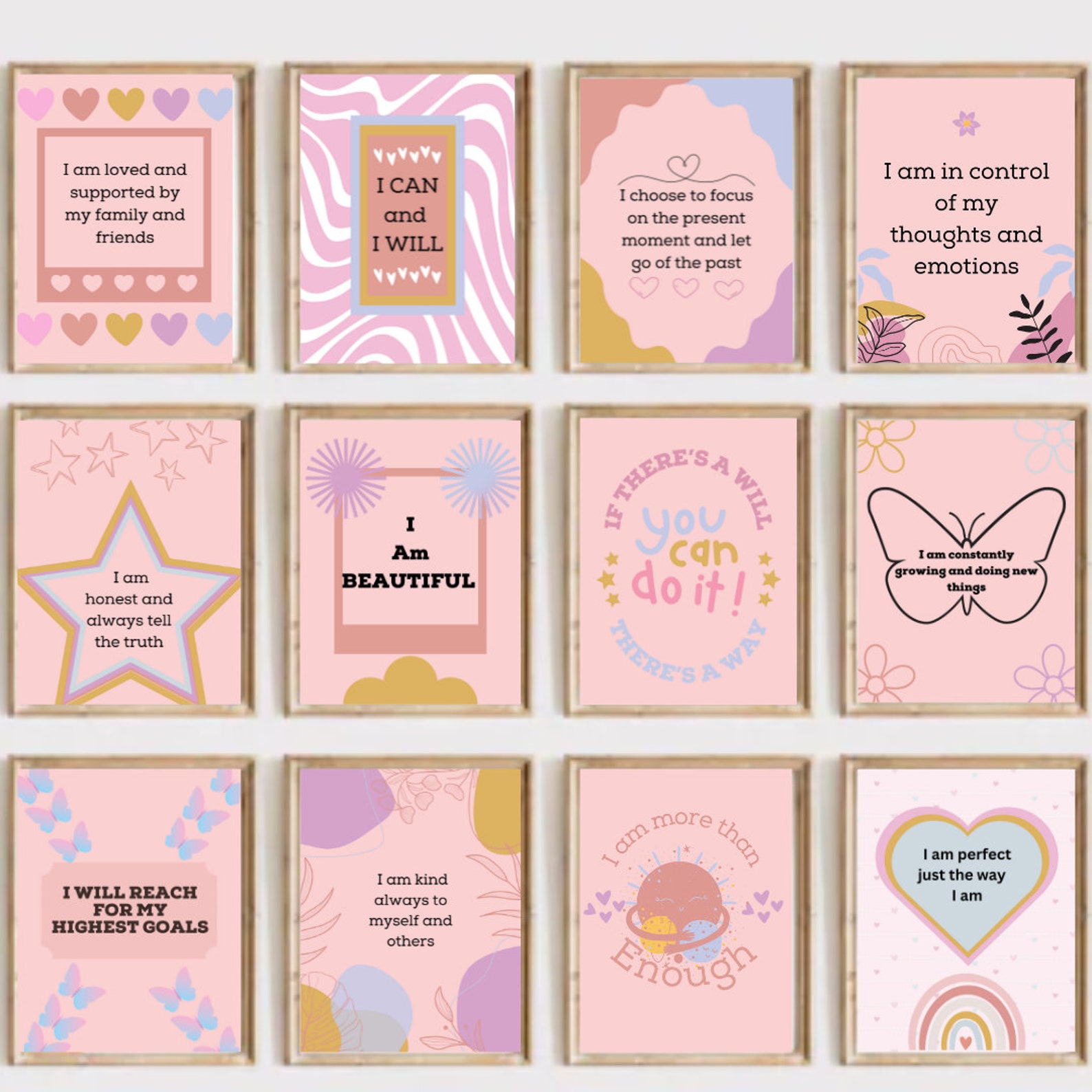 12 Positive Affirmation Posters - Etsy