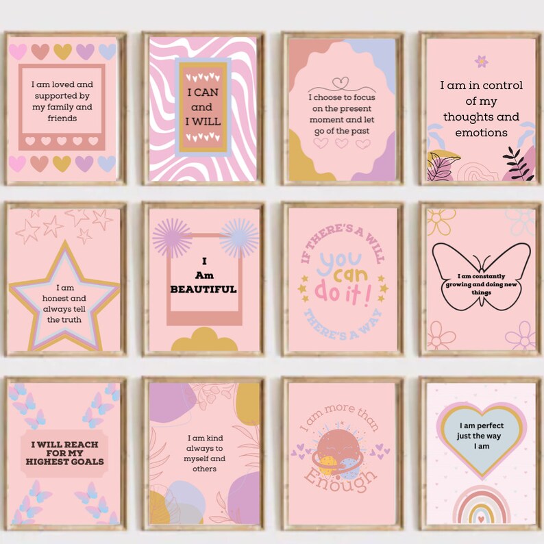 12 Positive Affirmation Posters - Etsy