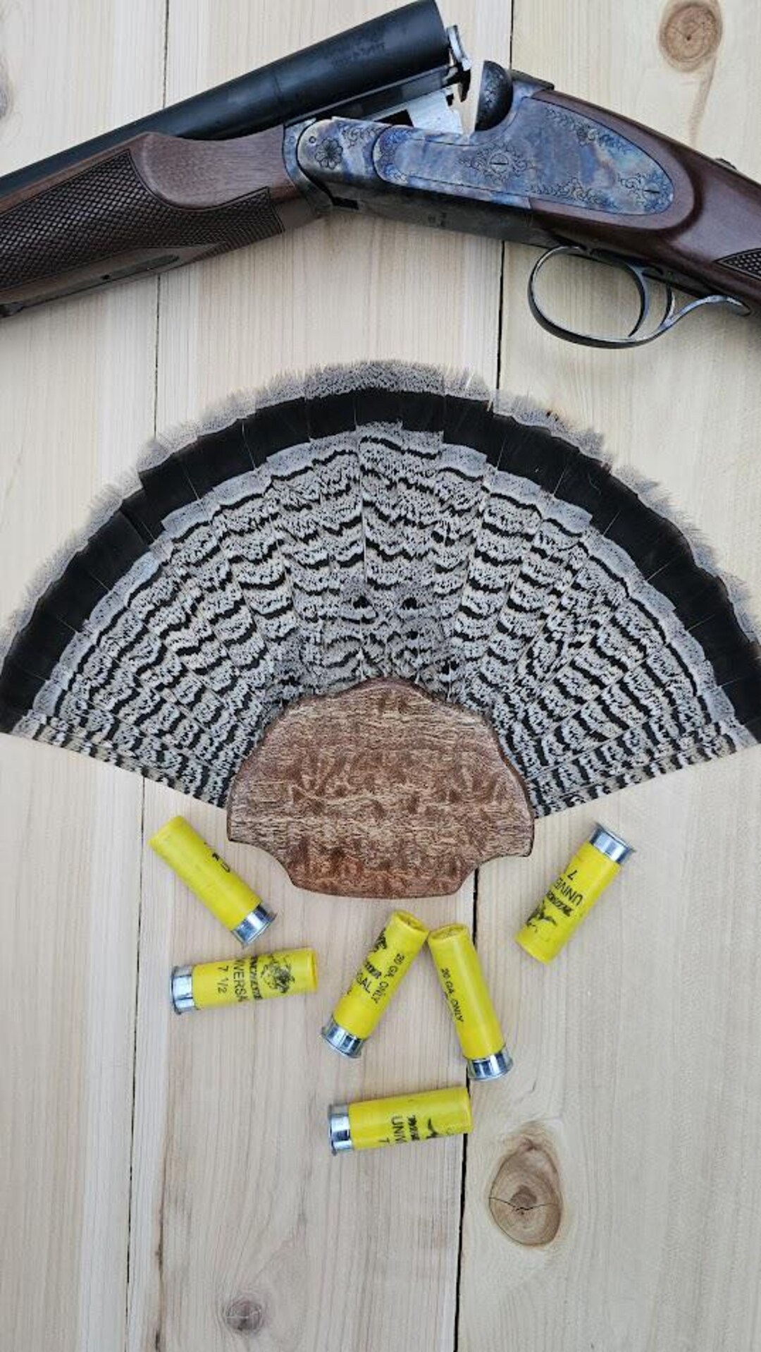 Custom Quilted Sapele Grouse Fan Mount Display - Etsy