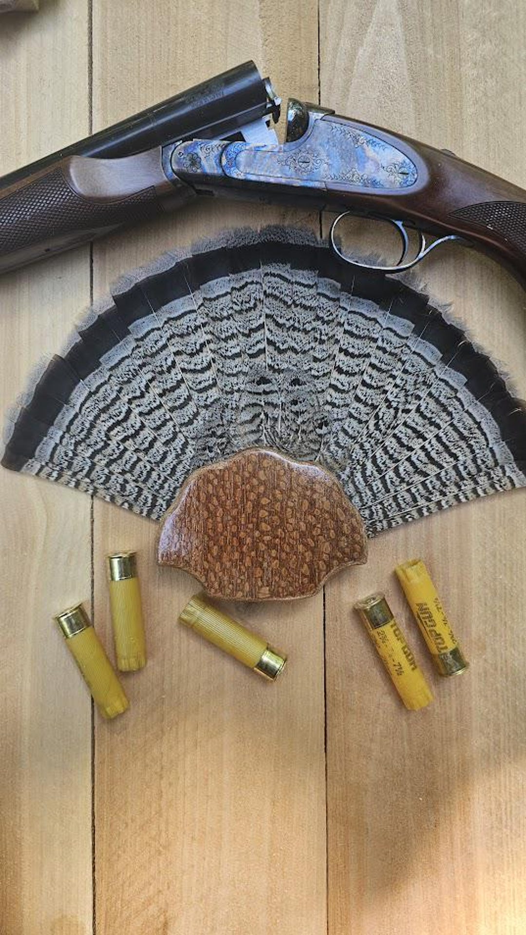 Custom Leopardwood Grouse Fan Mount Display - Etsy