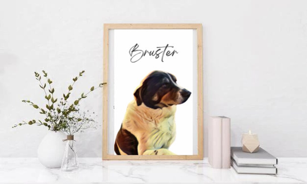 Custom Pet Portraits Using Pet Photo | Personalized Digital Dog ...