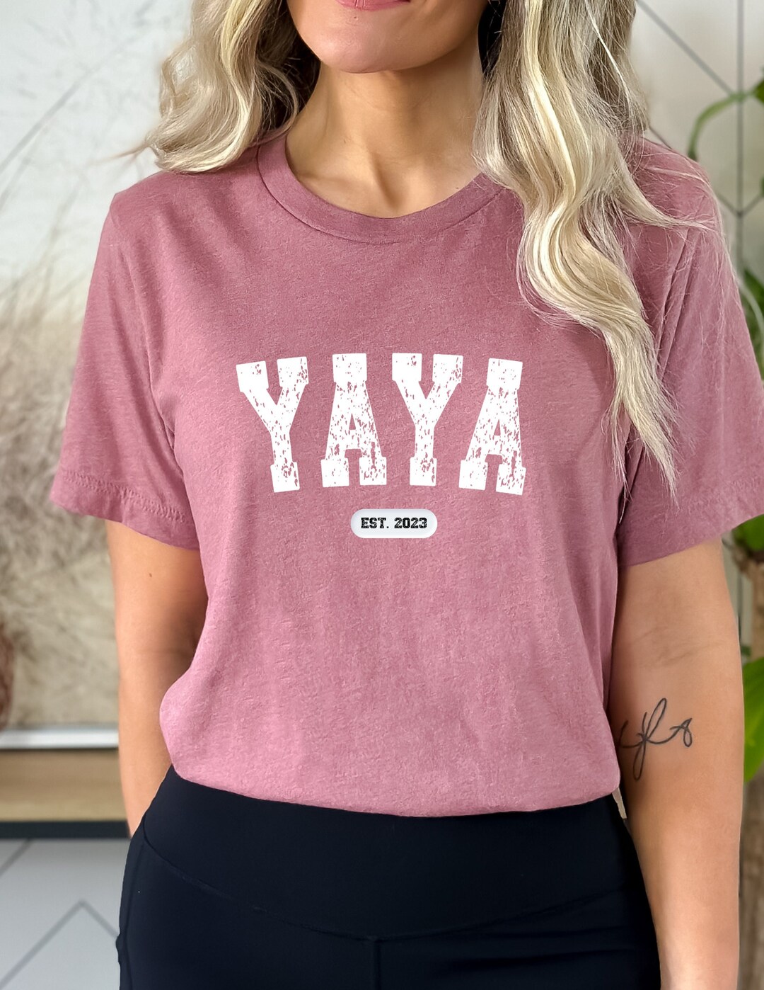 Yaya Shirt Yaya Est 2023 Yaya Tshirt Yaya Gifts New Yaya Shirt Great ...