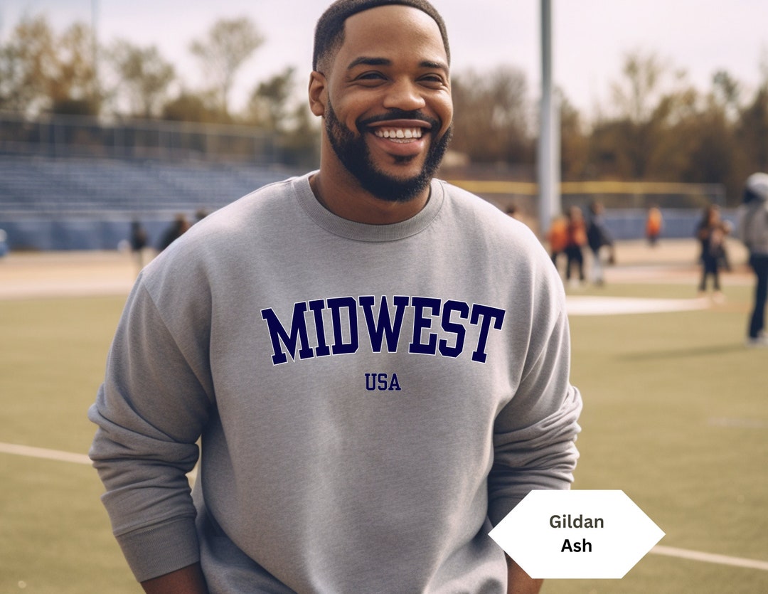 Midwest Sweatshirt Midwest Shirt College Crewneck Varsity Sweatshirt ...