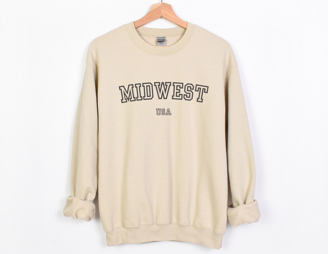 Midwest Sweatshirt Midwest Shirt College Crewneck Varsity Sweatshirt - Etsy