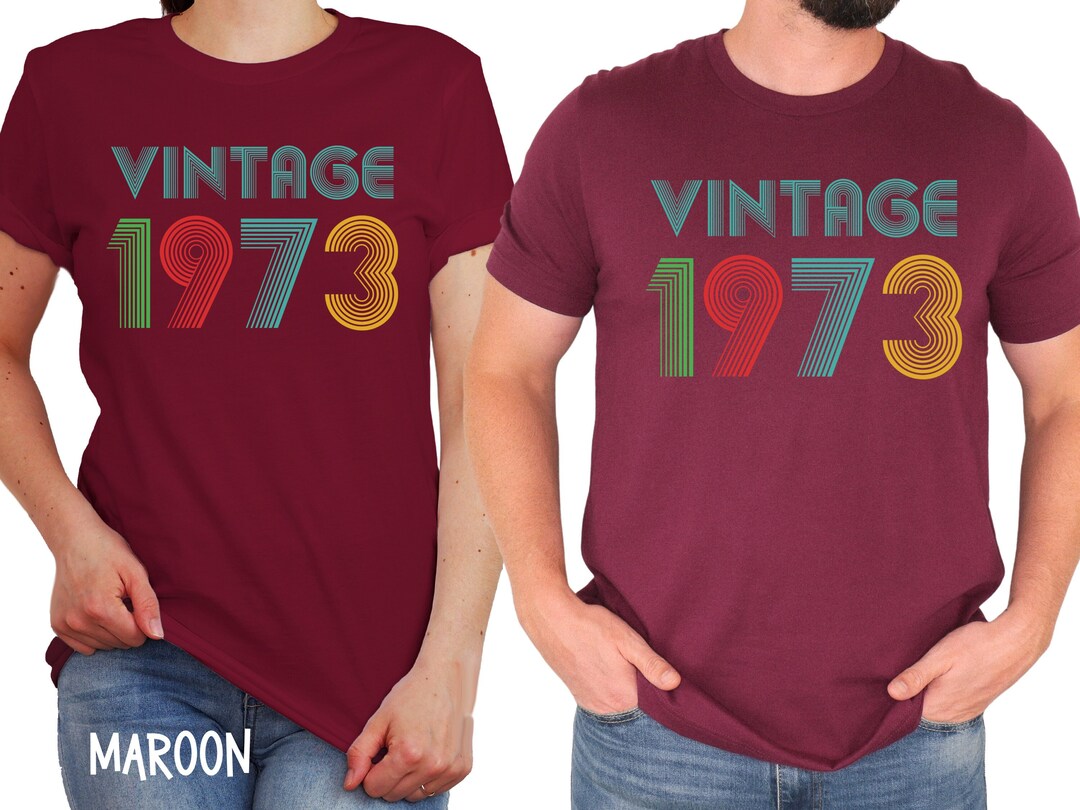 1973 Shirt 50th Birthdayvintage Tshirt Birthday Born in 1973 Bella ...