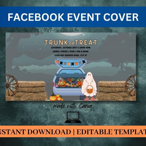 Editable Trunk or Treat Invitation, Halloween Invitation, Community ...