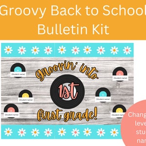 Groovin Into School Bulletin Kit, Back to School Bulletin Board Kit ...