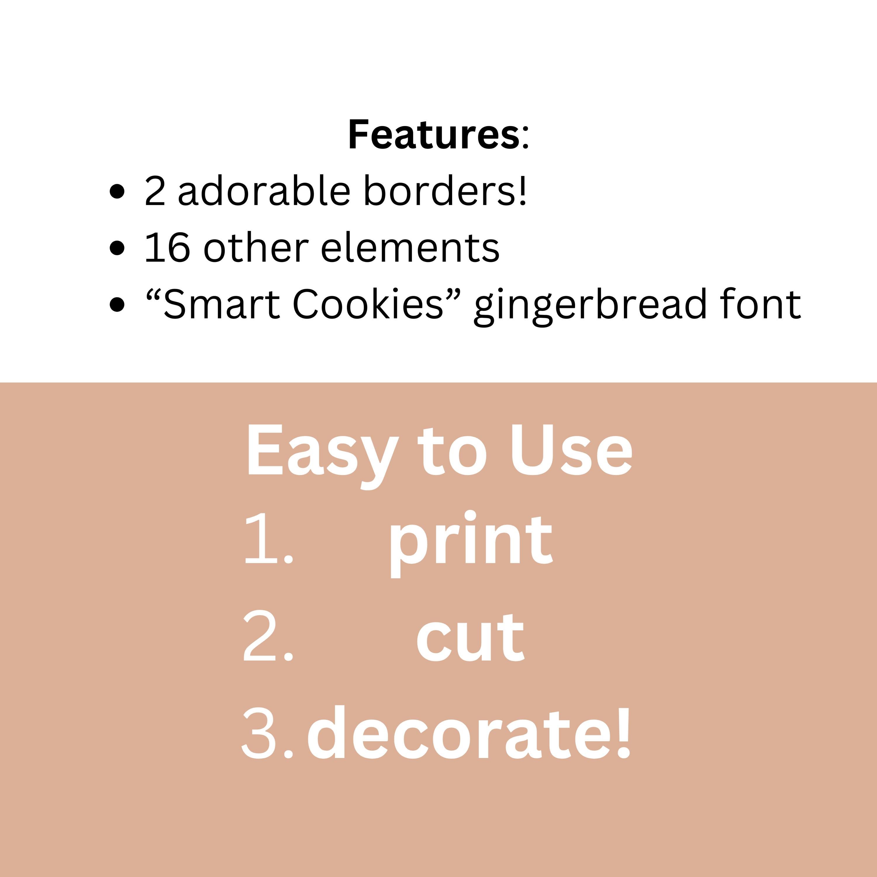 Smart Cookies Gingerbread Man Bulletin Board- Printable Classroom ...