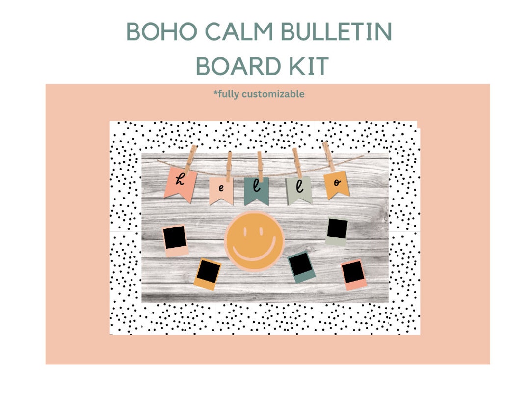 Boho Calm Boho Kit, Bulletin Board Kit for Elementary Classroom, High ...