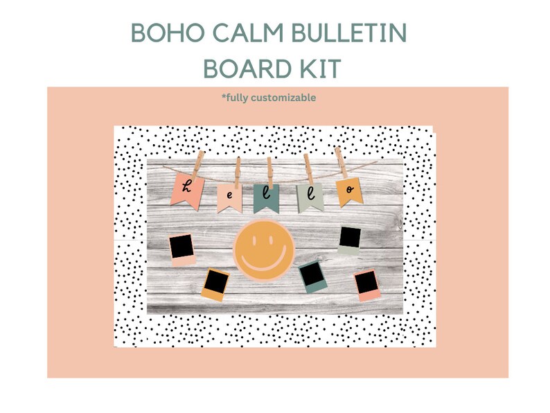 Boho Calm Boho Kit, Bulletin Board Kit for Elementary Classroom, High ...