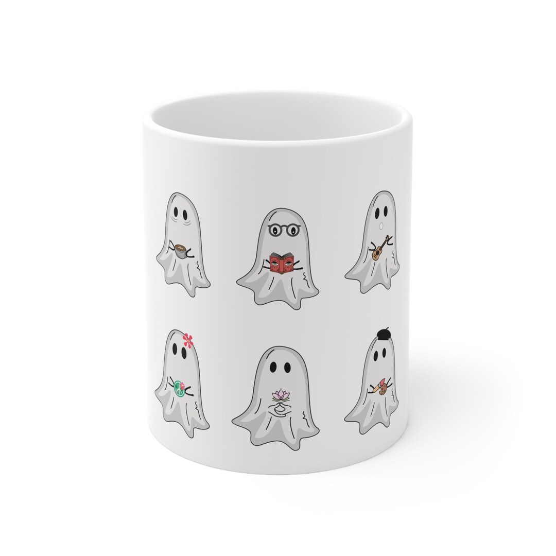 Cute Ghost Coffee Mug, Fun Halloween Ceramic Mug, Cute Ceramic Mug 11oz ...