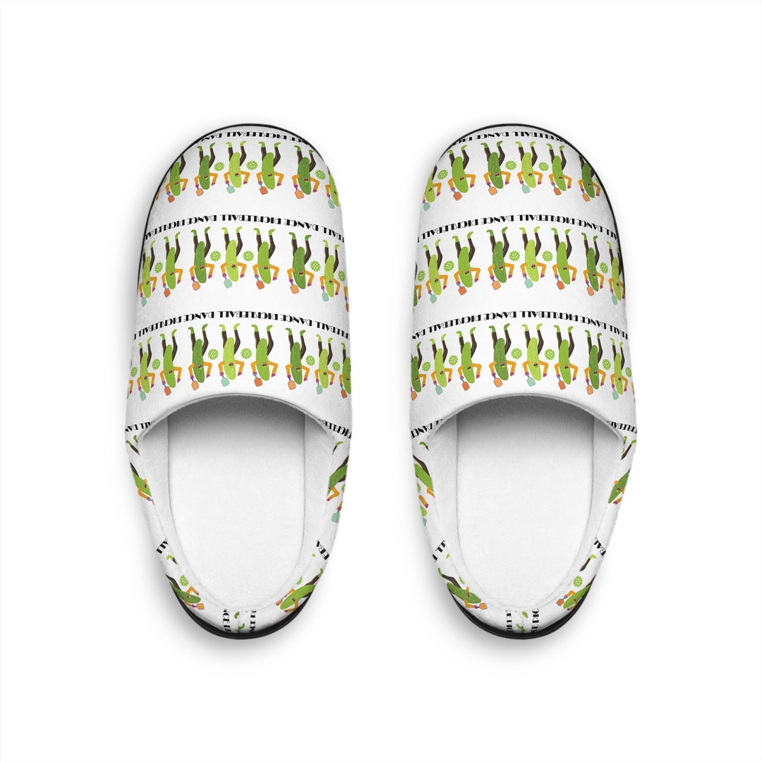Pickleball Men's Indoor Slippers, Pickleball Dance Slippers, Funny ...