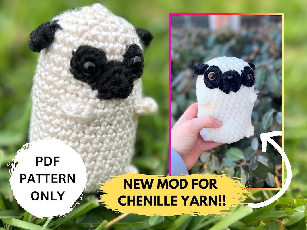 2 Patterns in 1! Crochet Pug PDF Pattern | Amigurumi Crochet Pattern ...