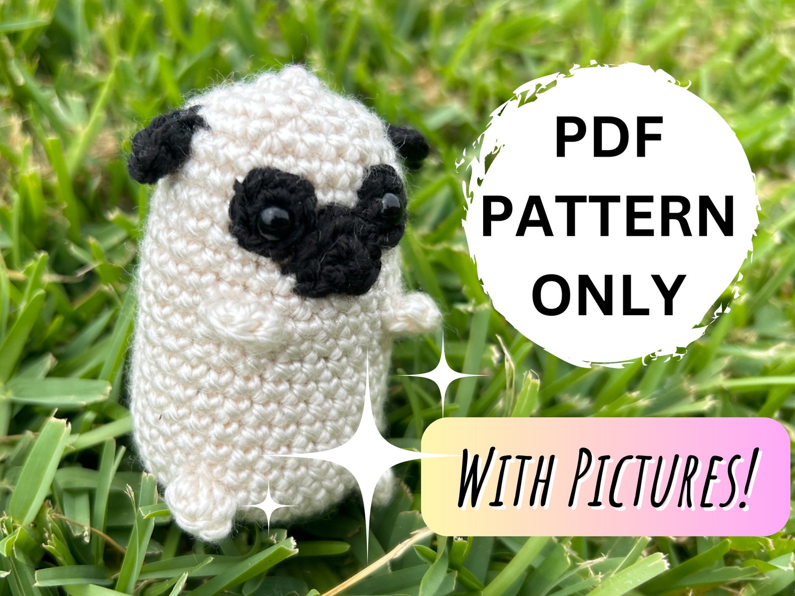 Crochet Pug PDF Pattern Amigurumi Crochet Pattern Potato Pug Potato ...