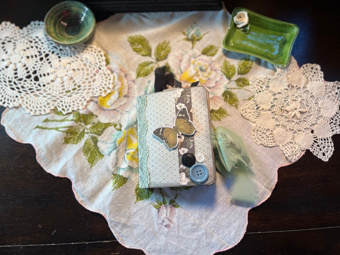 Vintage Butterflies and Lace File Folder Pocket Journal - Etsy