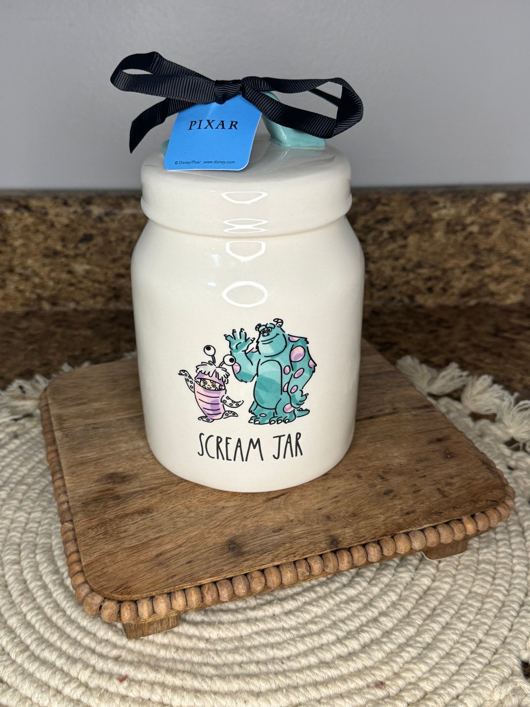 Rae Dunn Pixar MONSTERS Inc SCREAM JAR Small Canister - Etsy