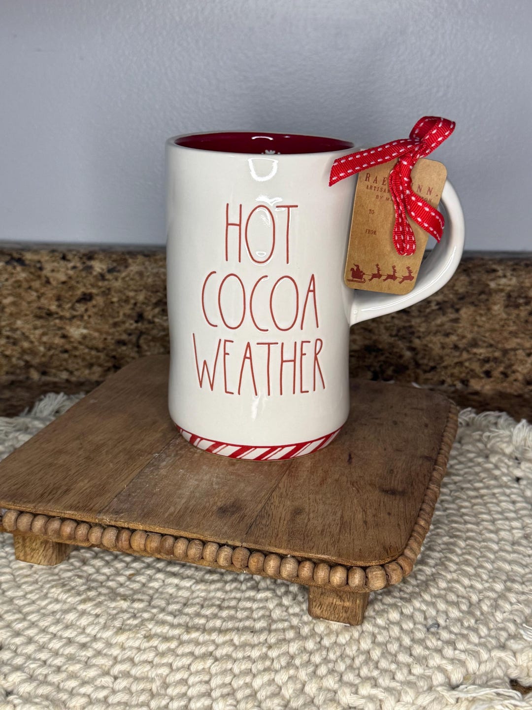 NR Rae Dunn Hot Cocoa Weather Mug With Red Accents - Etsy