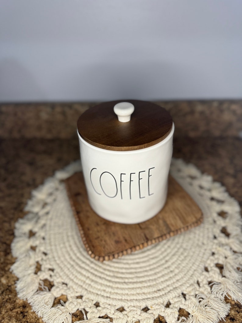 Rae Dunn Large COFFEE Container With Lid NEW - Etsy