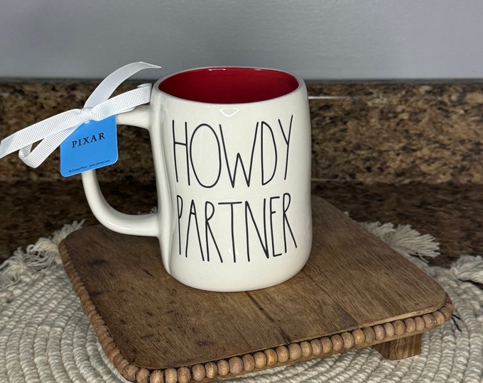 Rae Dunn Toy Story HOWDY PARTNER Double Sided Mug With Woody, Buzz ...
