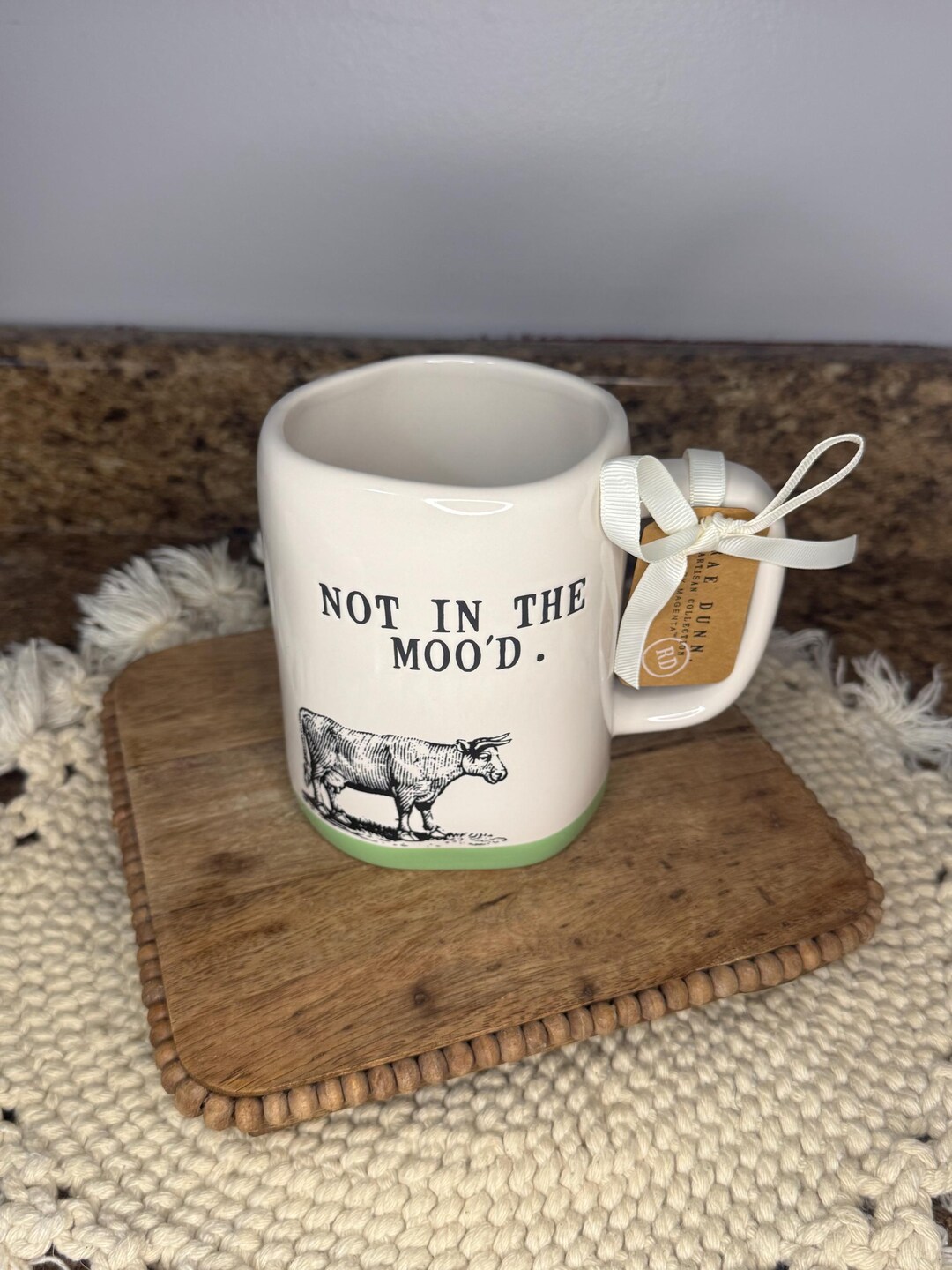 Rae Dunn Cow "not in the Moo'd" Mug - Etsy