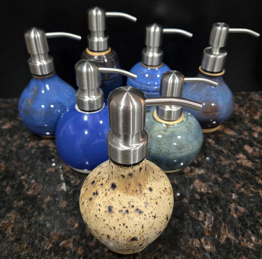 Handmade Ceramic Soap Dispenser: Unique Pottery Lotion Bottle - Etsy