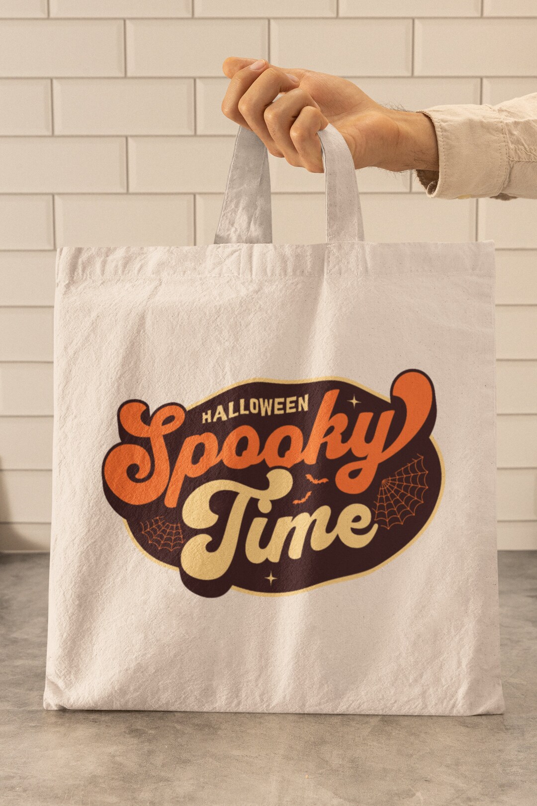 Halloween Spooky Time Tote Bag,halloween Bag,halloween Gifts,spooky Bag ...