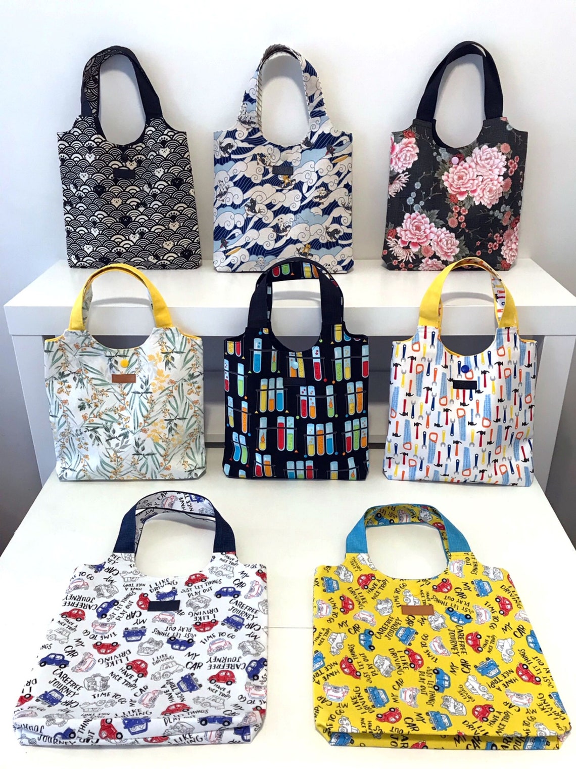 Small Tote Bag / Bag for Everyday Use / Light Fabric Bag / Kids Bag ...