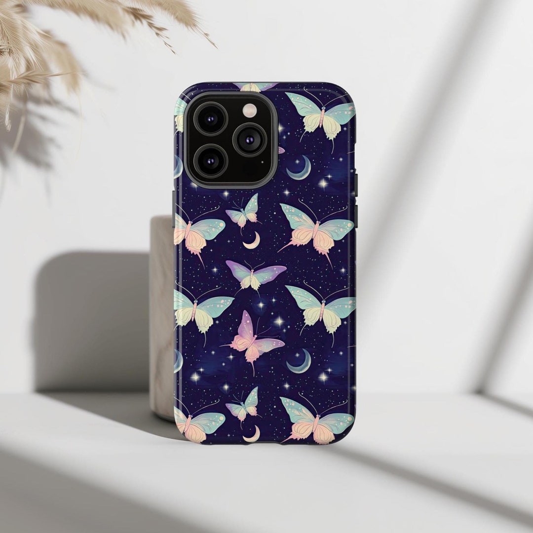 Pastel Luna Moth Phone Case: Celestial Whimsigoth Design - Etsy