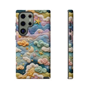 Whimsical Rainbow Dreamcore Moon Star Cloud, Celestial Cosmic Sky Phone ...