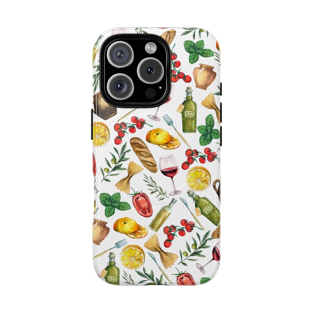 Tuscan Food iPhone Case: Mediterranean Art, Magsafe Compatible - Etsy