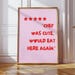 5 Stars Chef Was Cute | Apartment Decor | Feminine Wall Art - Etsy