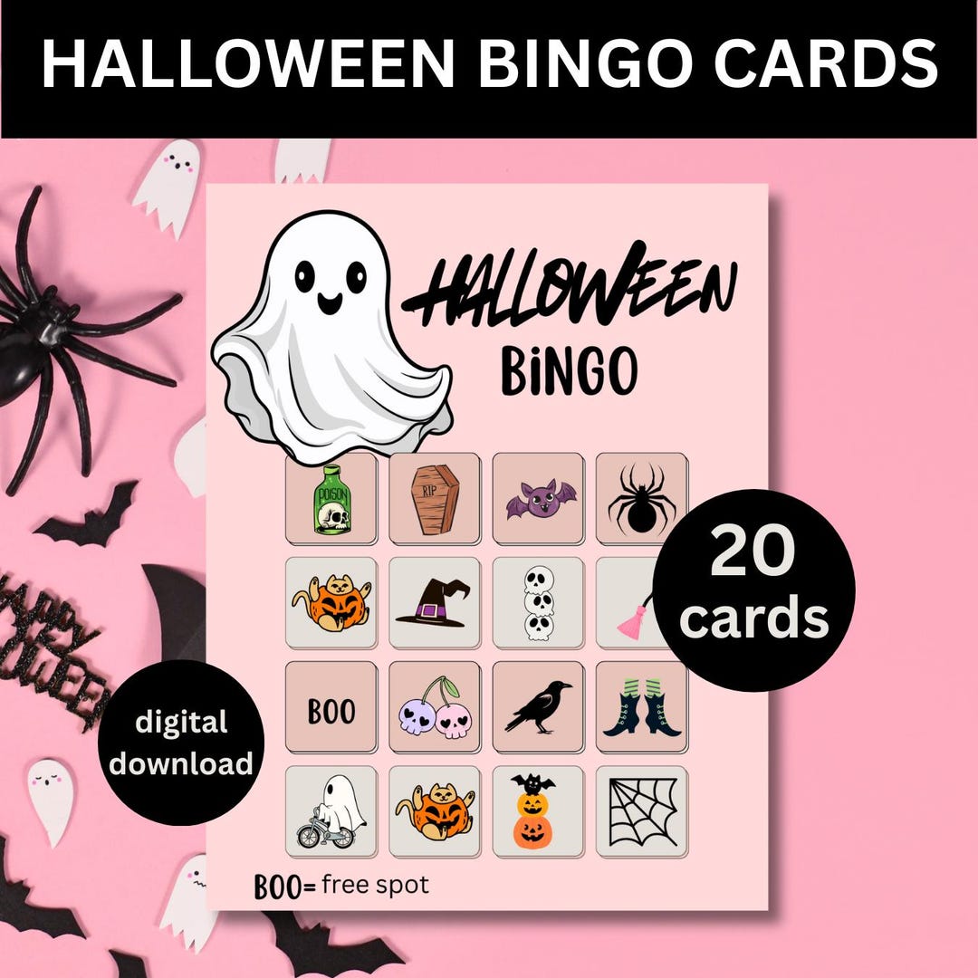 Halloween Bingo Game for Kids Printable Halloween Party Game Fun ...