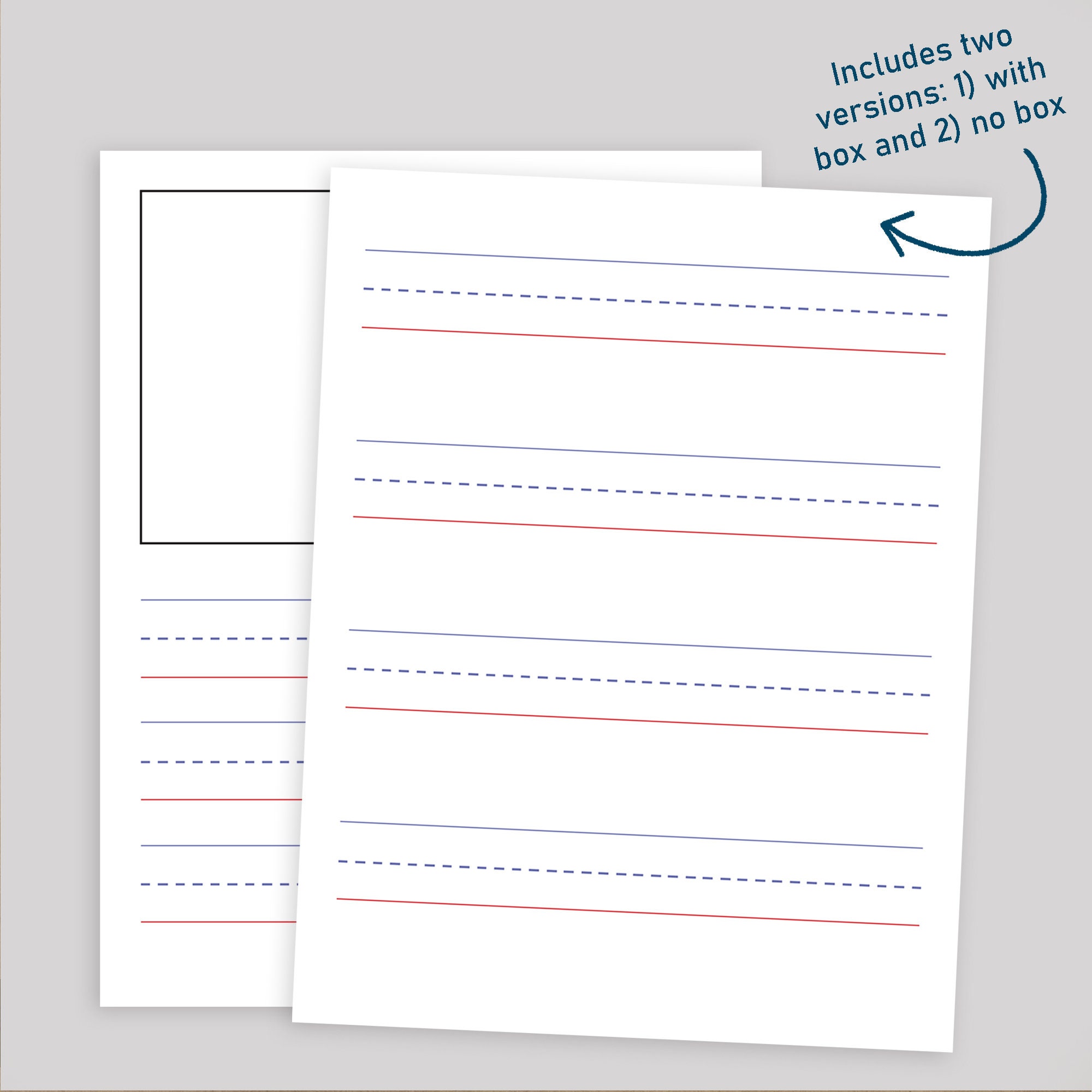 Printable Practice Lined Handwriting Paper for Kids Instant Download - Etsy