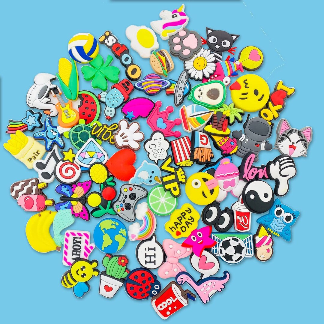 Croc Charms Random Crocs Jibbitz Bundled 10-100pcs Shoe - Etsy