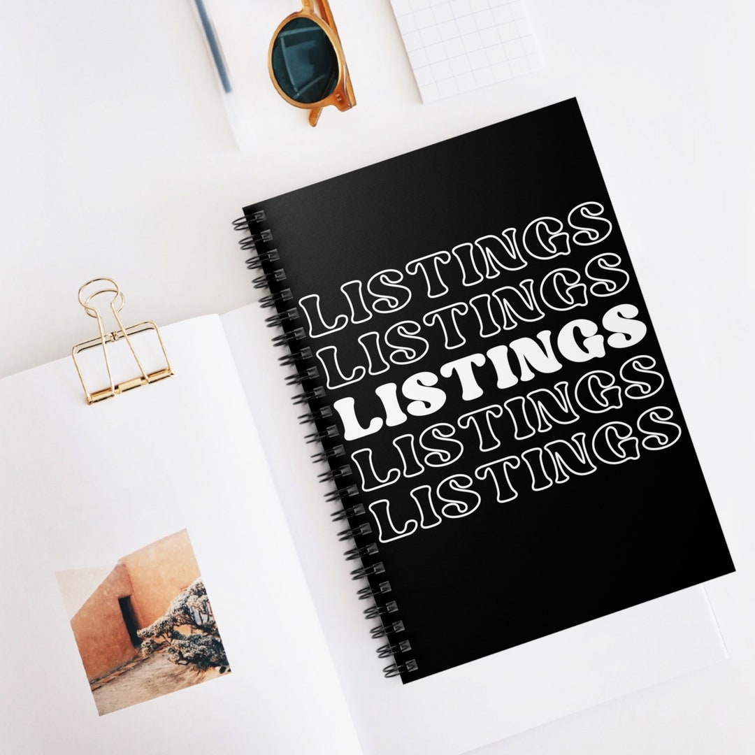 Listings-real Estate Journal Spiral Notebook - Ruled Line Realtor ...