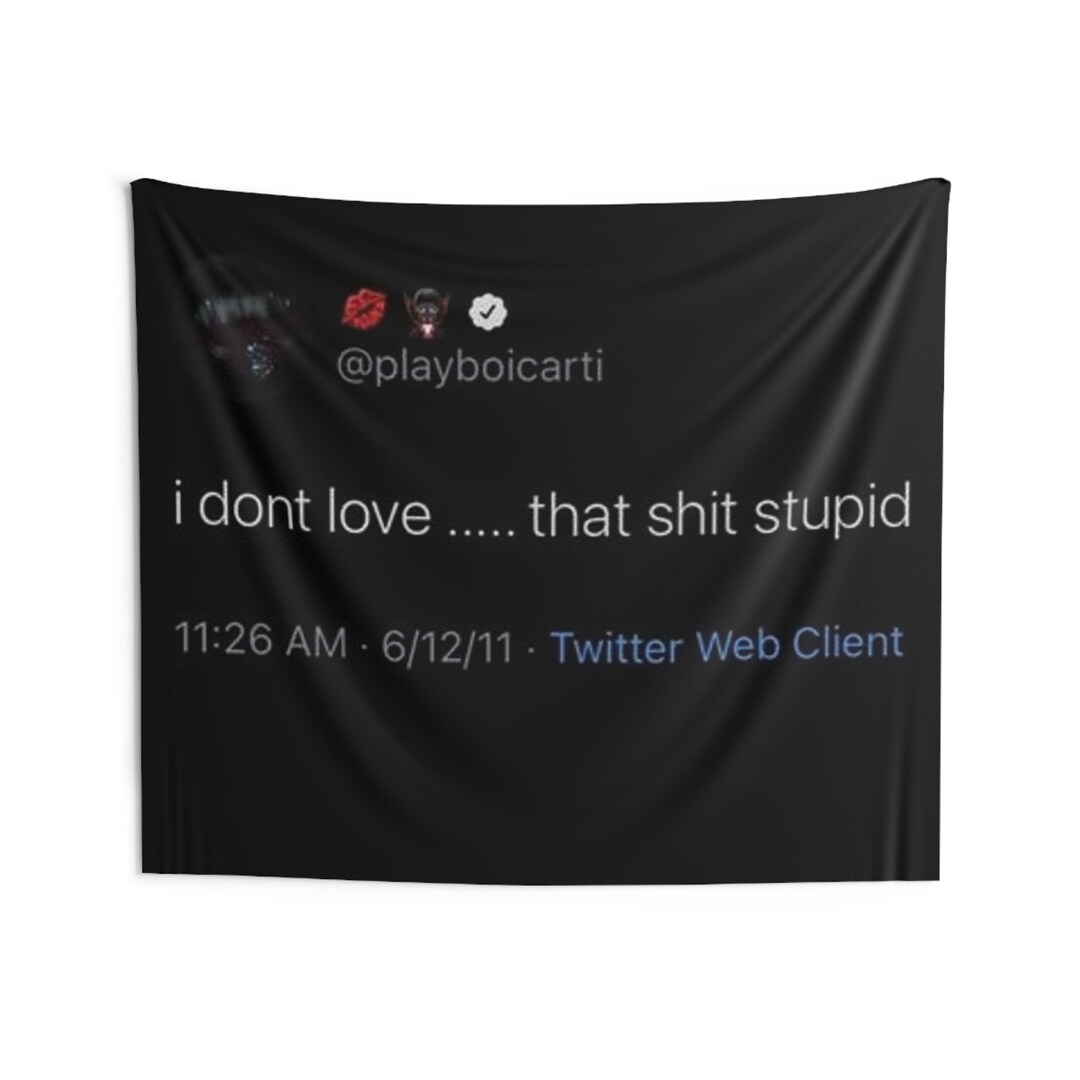 Playboi Carti Tweet Wall Tapestry - Etsy