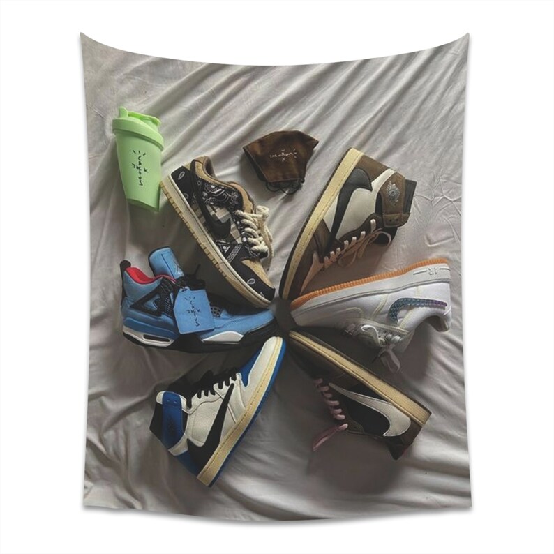 Travis Scott Jordan 1, Jordan 4, Dunk and Air Force Wall Tapestry ...