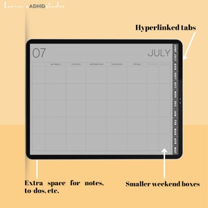 ADHD Undated Minimalist Digital Academic Planner 2023-2024 - Etsy