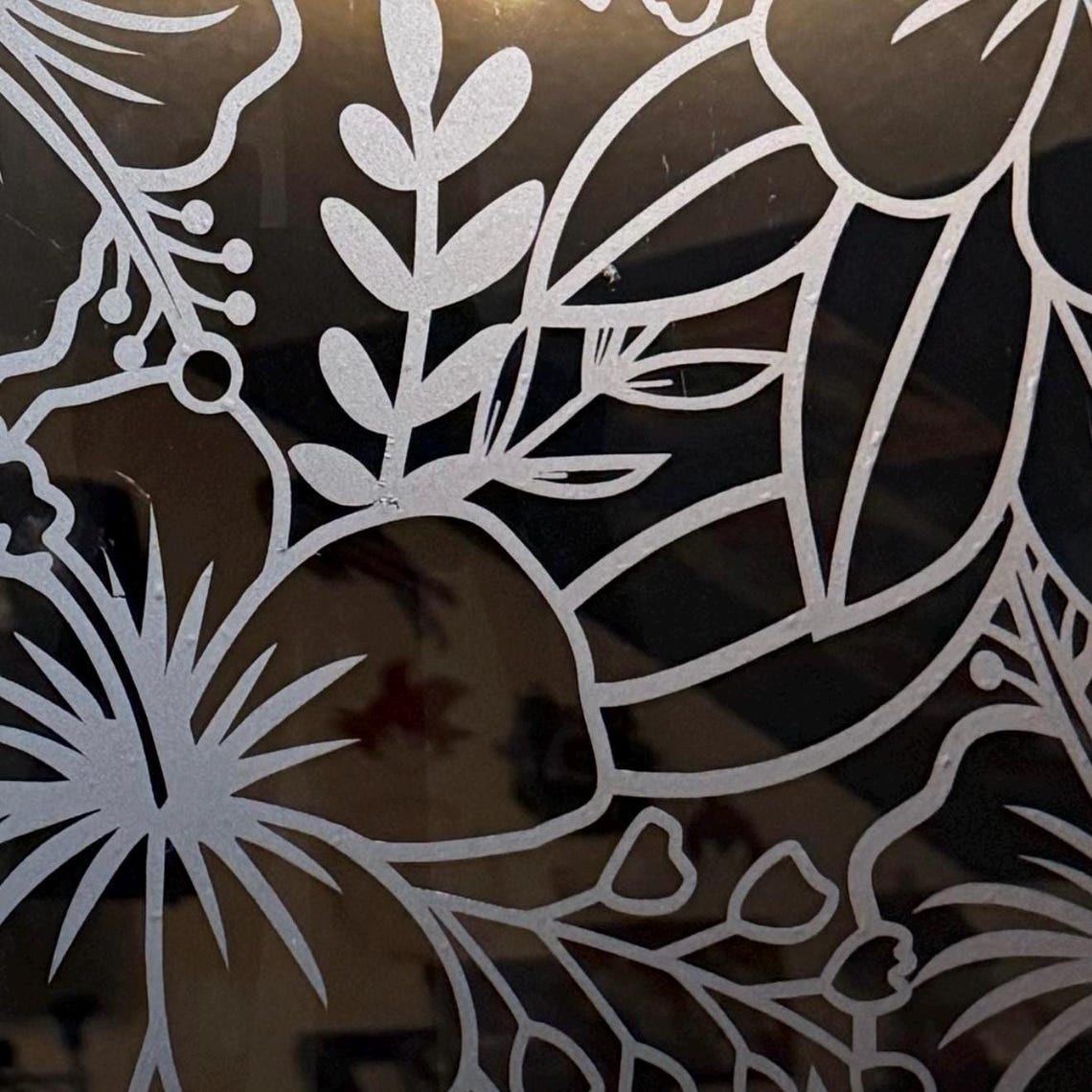 Hibiscus Flower Vinyl Decal: Car Window Sticker, Rear Quarter, Full ...