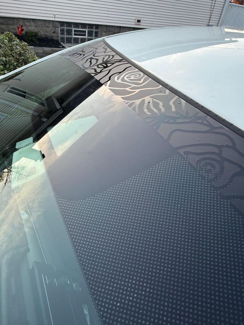 Roses Vinyl Decal Windshield Banner: Car Window Sticker - Etsy