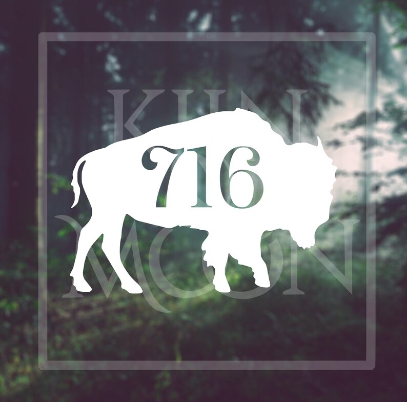 Buffalo Bison 716 Silhouette Vinyl Decal, Sticker, Car Decal, Window ...