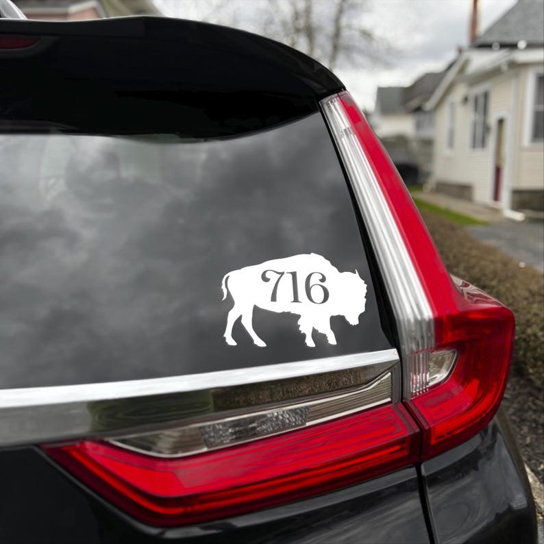 Buffalo Bison 716 Silhouette Vinyl Decal, Sticker, Car Decal, Window ...