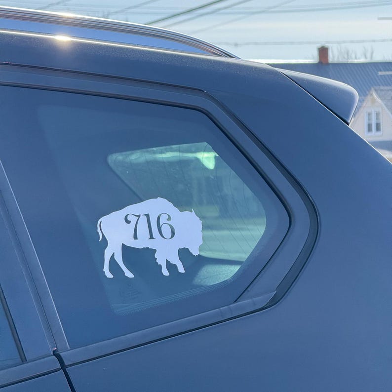 Buffalo Bison 716 Silhouette Vinyl Decal, Sticker, Car Decal, Window ...